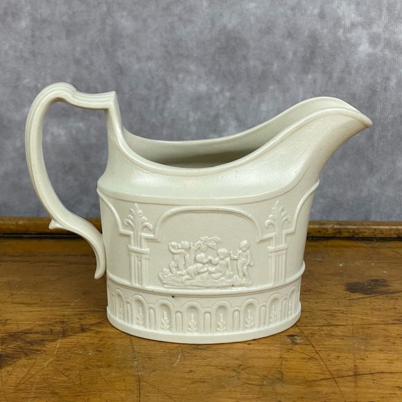 Dining | Vintage Creamer With Cherub Relief Design Ivory Color | Poshmark